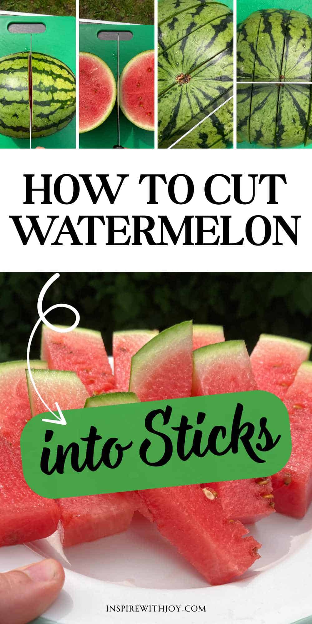 How to Cut Watermelon into Perfect Sticks 🍉 - inspirewithjoy.com